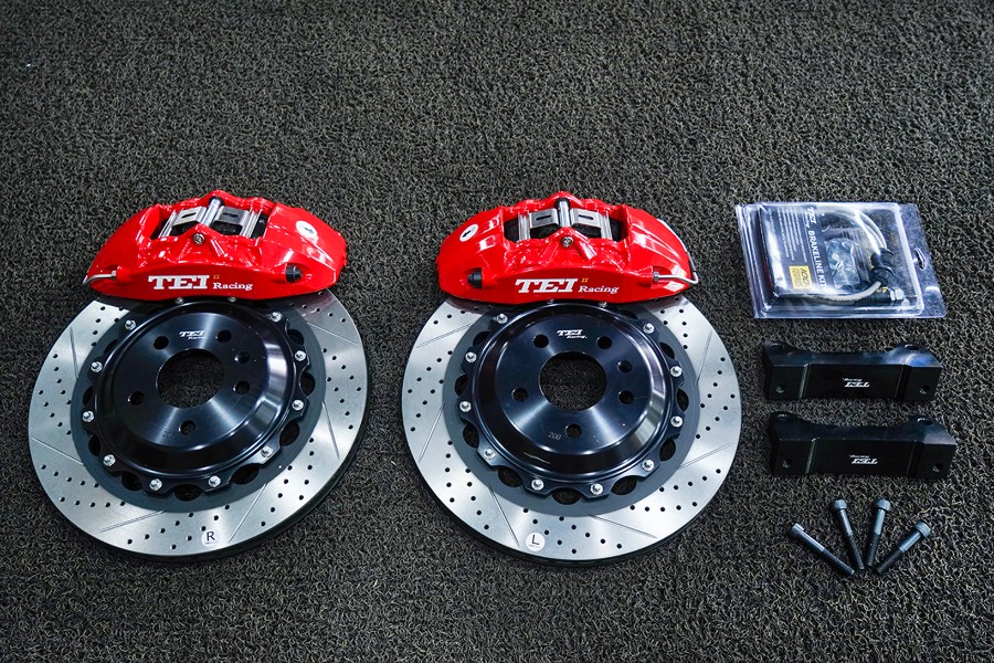奥迪A4L刹车前轮改装TEI-P40NS大四活塞卡钳套装 _ 卡车之家论坛